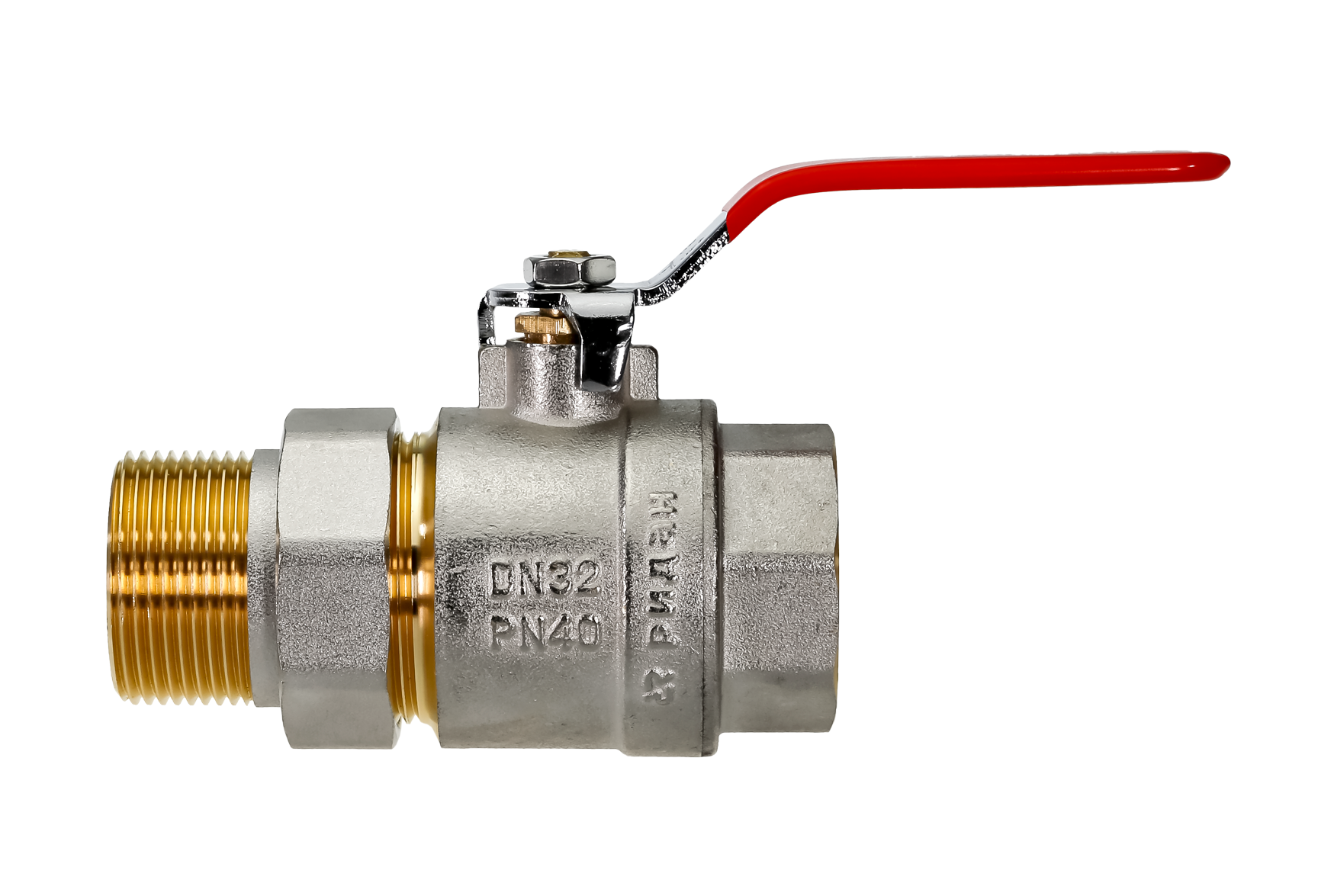 Ридан BVR-FR кран шаровой РИДАН ГОСТ Р 59553 с накидной гайкой и ниппелем ("американка") DN32 ...